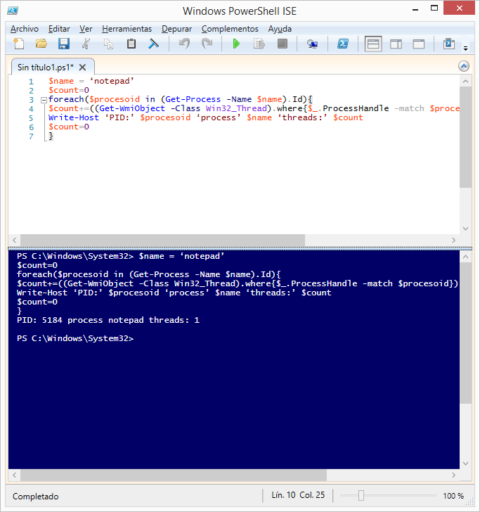 List threads of a process | Operating systems, scripting, PowerShell and security | jesusninoc.com