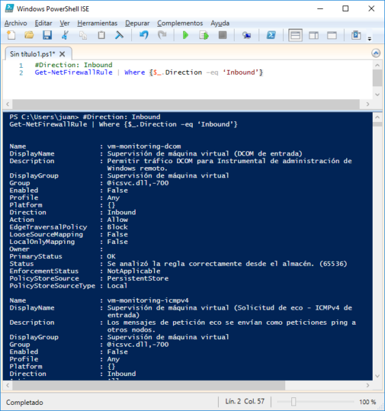 List firewall rules | Operating systems, scripting, PowerShell and ...