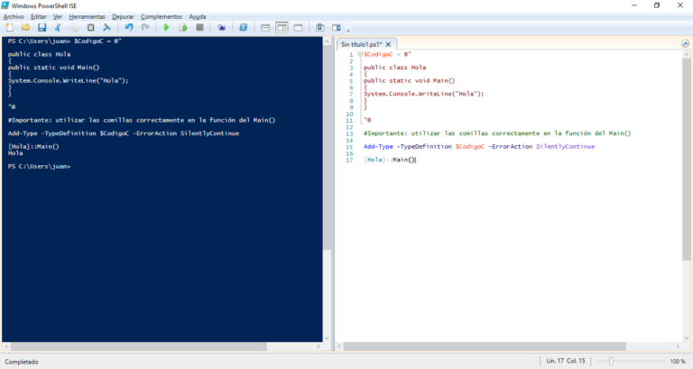 Usar código CSharp (C#) en PowerShell | Operating systems, scripting ...