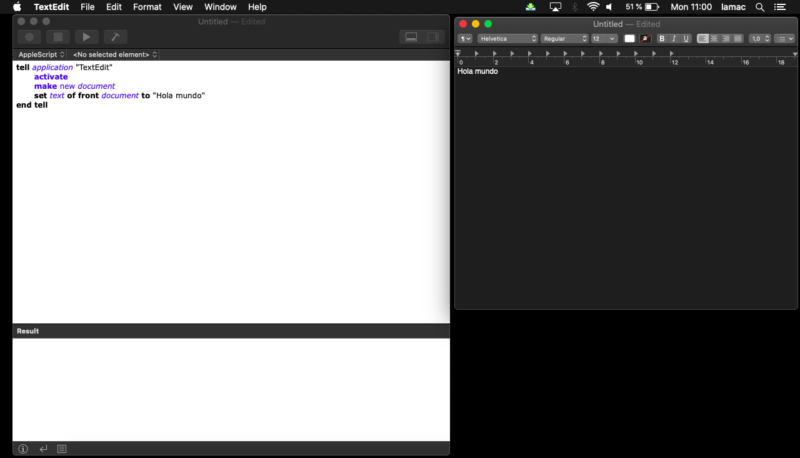 Escribir Un Texto En El Procesador De Texto Textedit De Mac Operating Systems Scripting