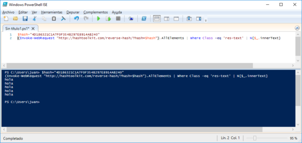 Reverse hash (MD5/SHA1) | Operating systems, scripting, PowerShell and ...