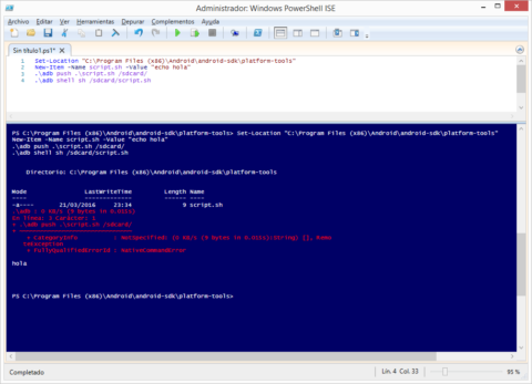 Ejecutar un script en Android mediante ADB a través de PowerShell ...
