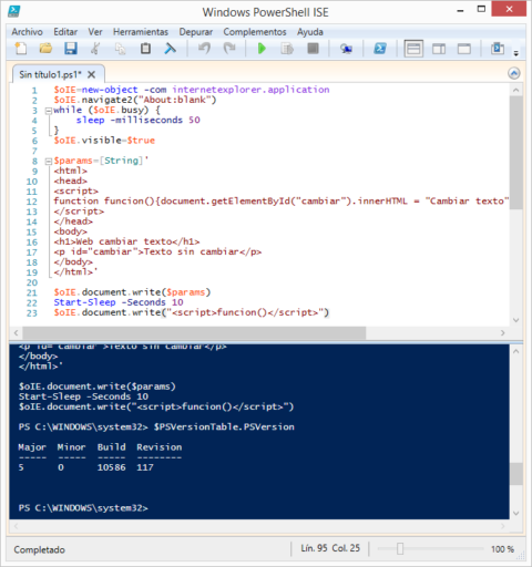 Ejecutar Un Script En Internet Explorer Utilizando Powershell Operating Systems Scripting