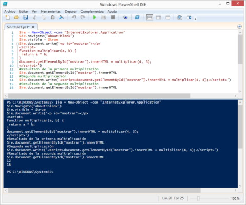 Utilizar funciones en JavaScript con PowerShell (InternetExplorer.Application) | Operating ...