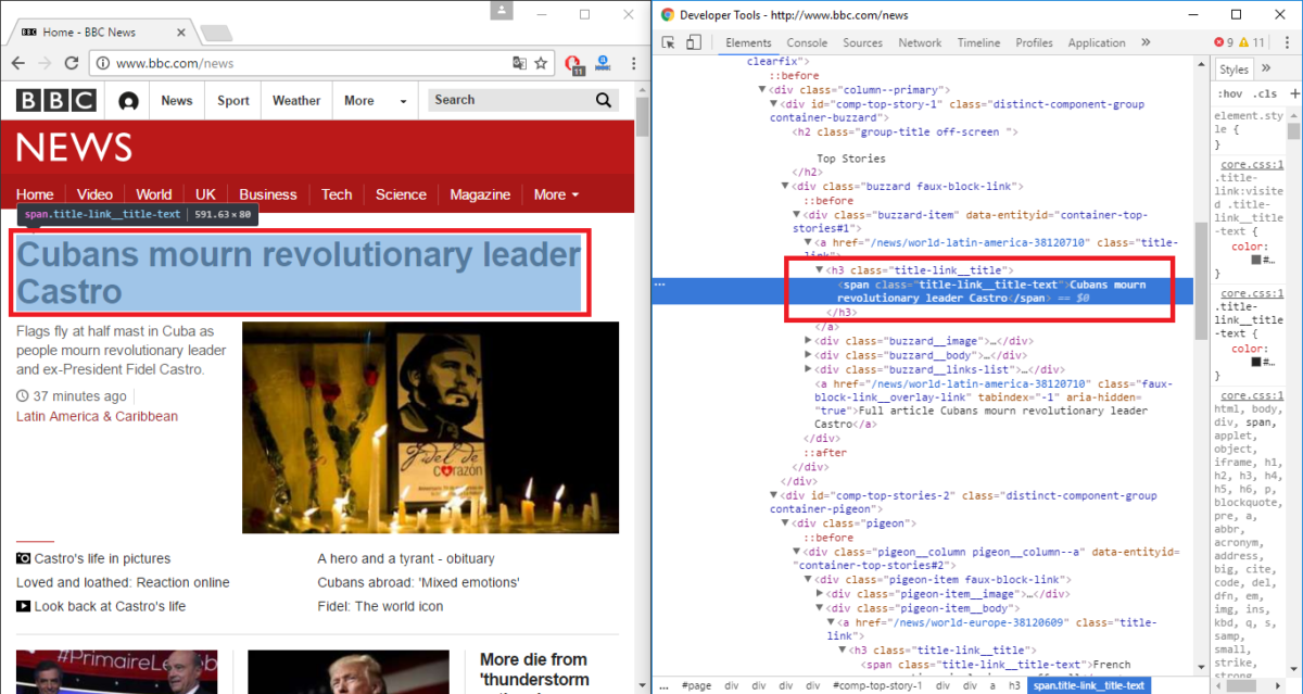 Html Parsing Get Information From A Website Bbc News 2016 Operating Systems Scripting