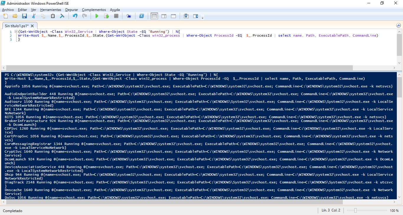 Analizar servicios con PowerShell | Operating systems, scripting ...
