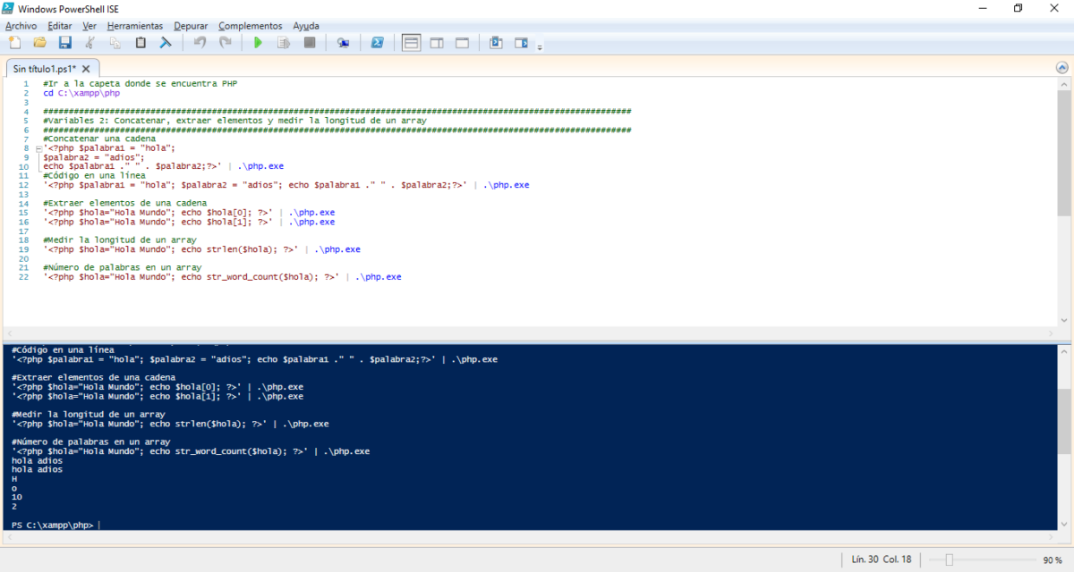 Php En Powershell Con Ejemplos Operating Systems Scripting Powershell And Security