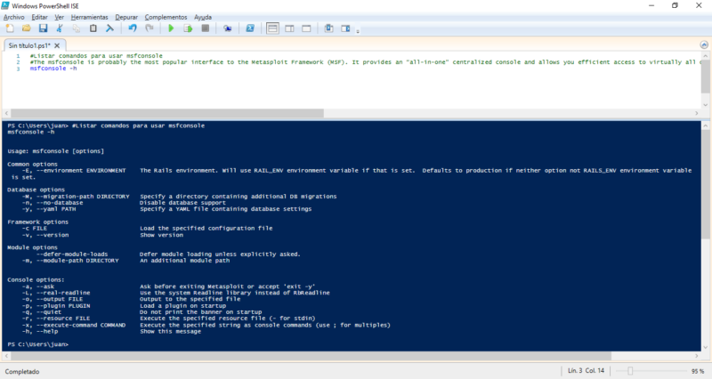Introducción a Metasploit con Powershell (MSFconsole) | Operating ...