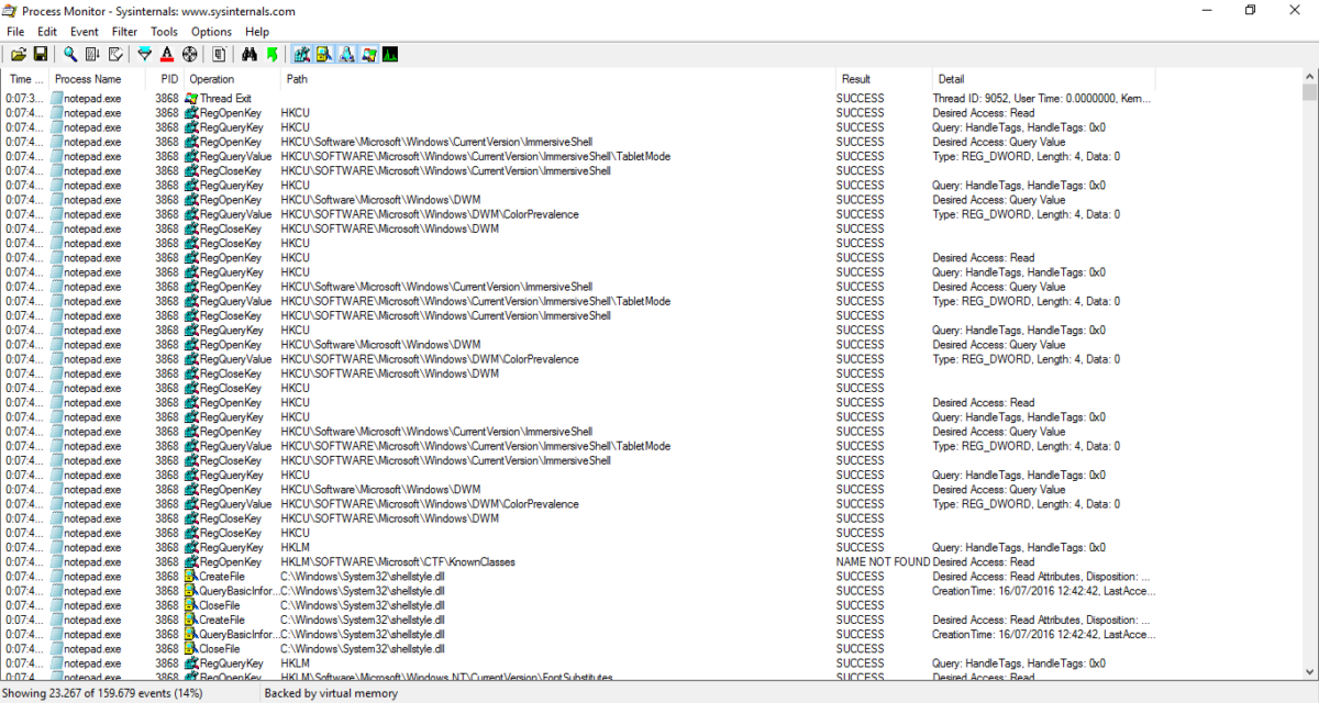 Process Monitor v3.32 | Operating systems, scripting, PowerShell and security | jesusninoc.com