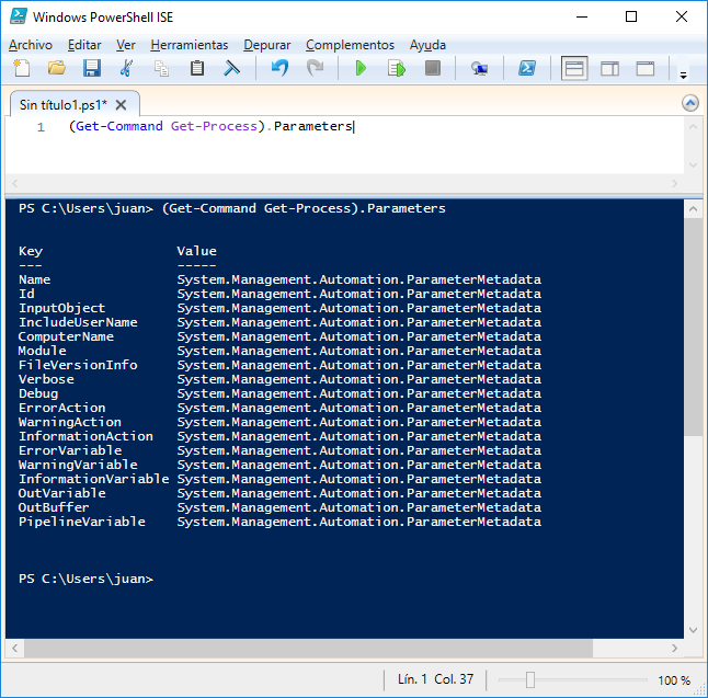Ver los parámetros de un cmdlet | Operating systems, scripting ...
