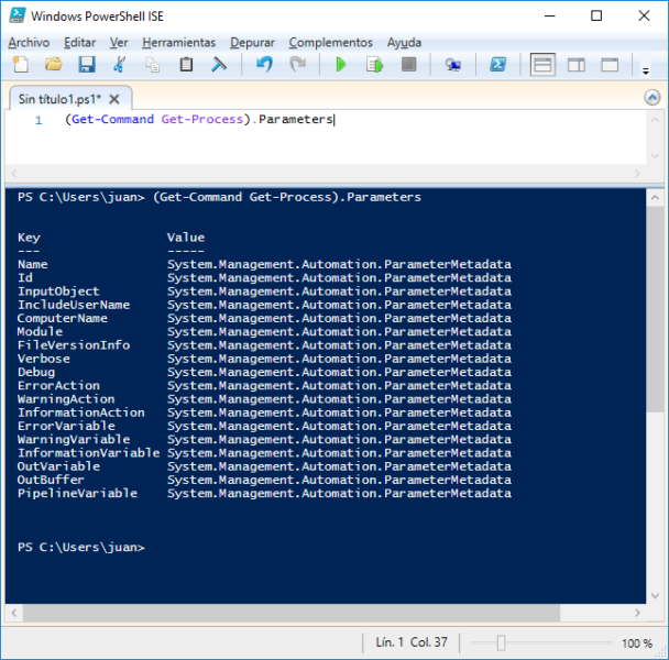 Ver los parámetros de un cmdlet | Operating systems, scripting, PowerShell and security ...