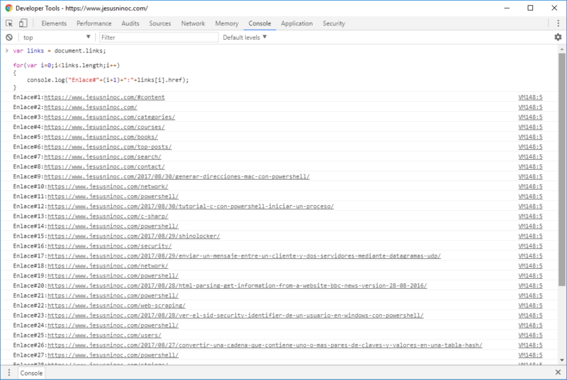 Mostrar Enlaces De Una Web Usando Javascript Operating Systems Scripting Powershell And