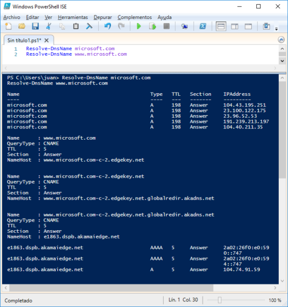 Resolve a DNS host name to an IP address | Operating systems, scripting, PowerShell and security ...
