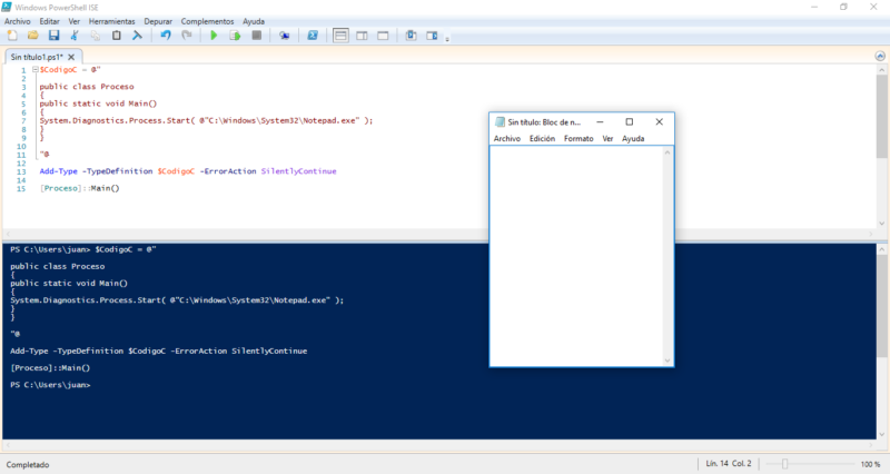 Tutorial C Con Powershell Iniciar Un Proceso Operating Systems Scripting Powershell And
