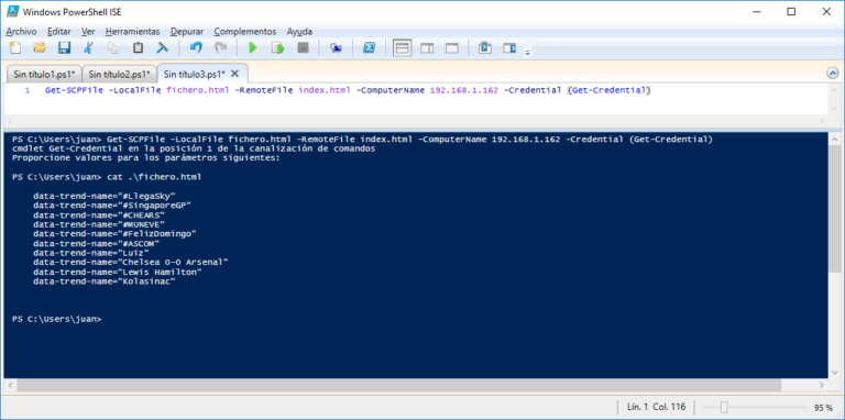 Descargar un fichero por SSH de un servidor Linux desde PowerShell en ...