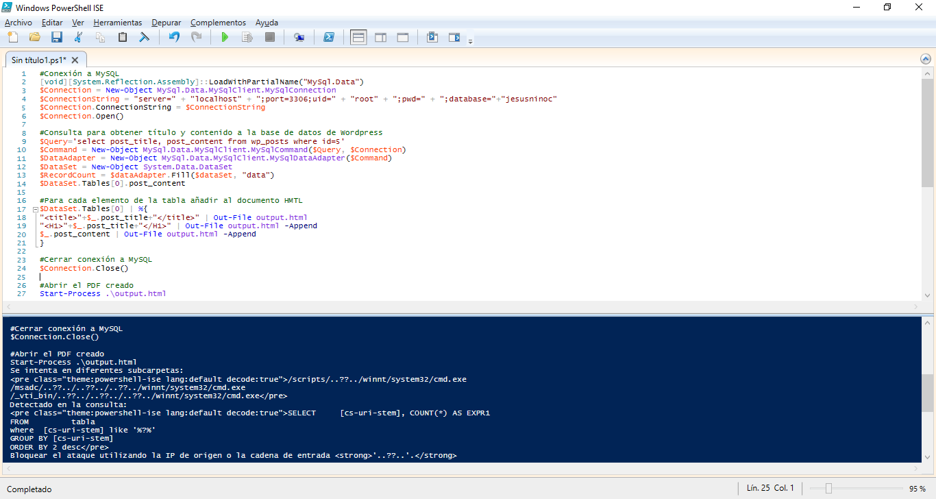 Crear un fichero HTML con el contenido de la tabla posts de WordPress ...