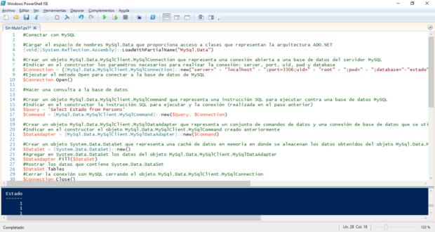 Conectar a MySQL desde PowerShell | Operating systems, scripting, PowerShell and security ...