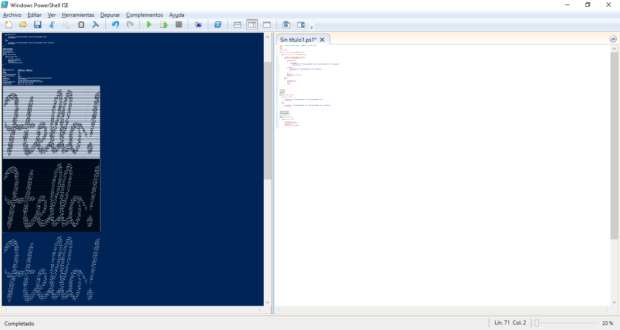 Convert Bitmap To Characters In Write Host Blue And White Operating Systems Scripting