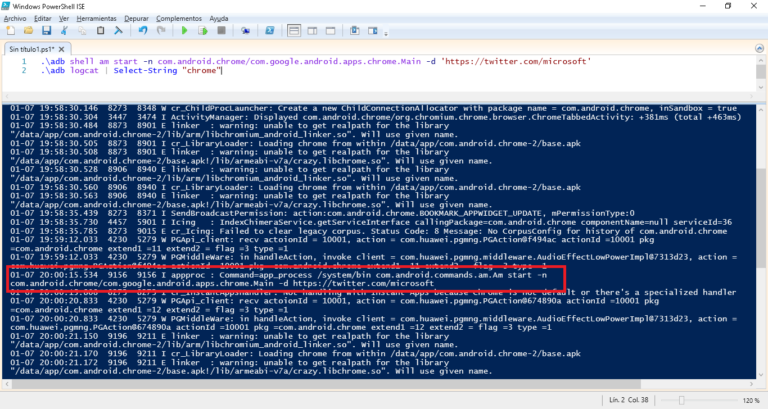 Monitorizar En Android Con Adb Desde Powershell Operating Systems Scripting Powershell And