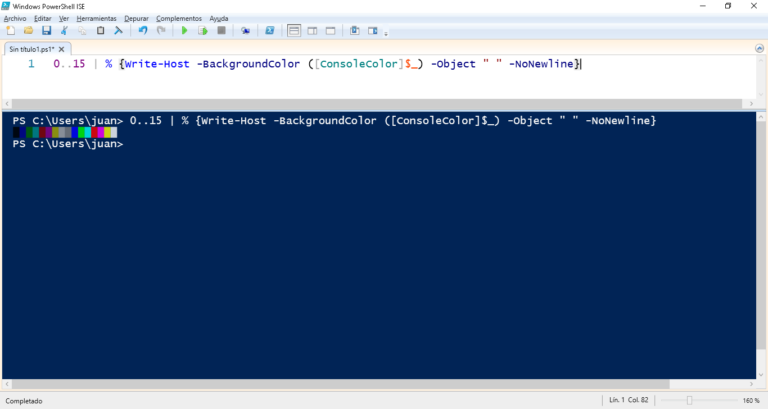 Mostrar Los Colores De Fondo De La Consola En Powershell Operating Systems Scripting 