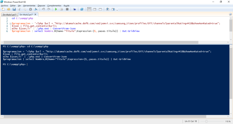 Leer un archivo JSON con la programación Movistar+ utilizando PHP desde ...
