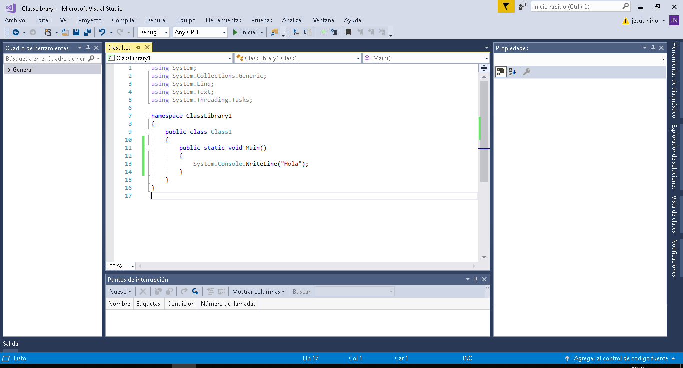 Crear y compilar una DLL con Microsoft Visual C# | Operating systems ...