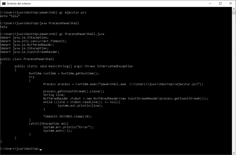 Ejecutar un script de PowerShell desde Java | Operating systems ...