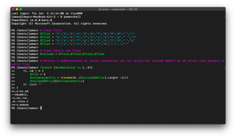 Generador De Combinaciones De Letras En Windows Operating Systems Scripting Powershell And