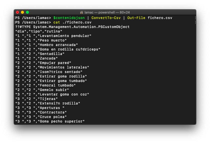 Importar contenido JSON desde una web, convertirlo y guardarlo a CSV, modificarlo y volver a ...