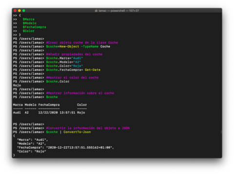 Trabajar con objetos en PowerShell y convertirlos a JSON | Operating systems, scripting ...