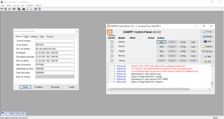 Activar El Botón De Start De Apache En Xampp Control Panel Automáticamente Desde Powershell