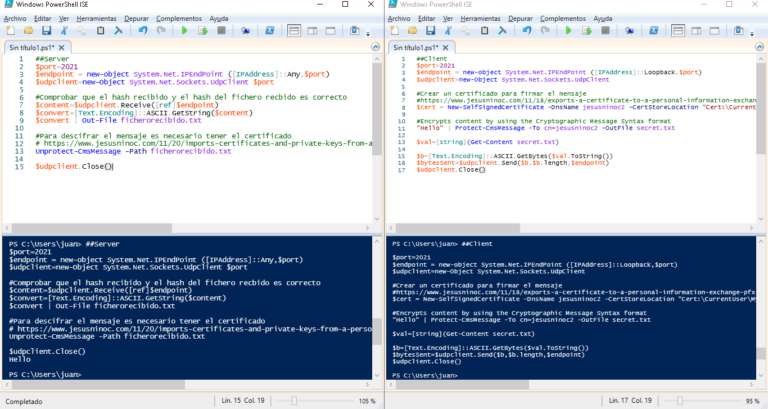 Ejercicios de seguridad: realizar una comunicación UDP segura ...