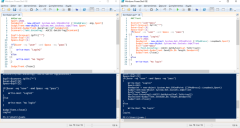 Realizar un login entre un cliente y servidor por UDP en PowerShell (comprobar el usuario y la ...