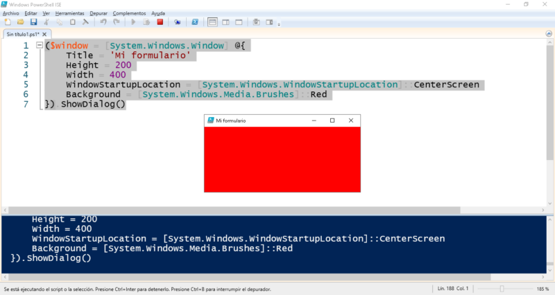 Crear una Windows Presentation Foundation (WPF) ventana en PowerShell ... Crear una Windows Presentation Foundation (WPF) ventana en PowerShell ...