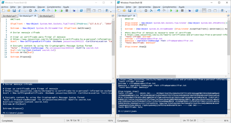 Ejercicios de seguridad: realizar una comunicación TCP segura ...