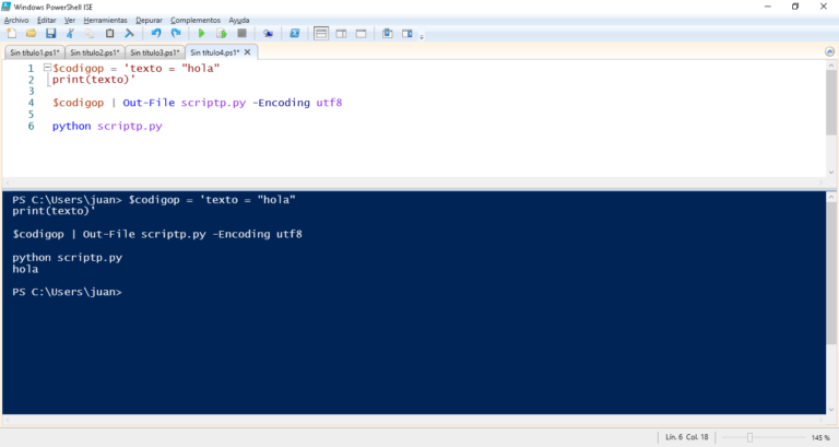Crear Y Ejecutar Un Script De Python Desde Powershell Operating Systems Scripting Powershell