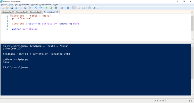 Crear Y Ejecutar Un Script De Python Desde Powershell Operating Systems Scripting Powershell