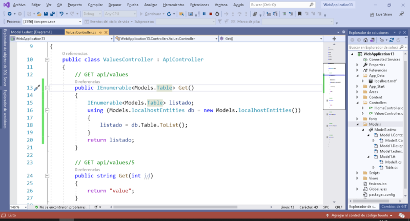 Crear Un Api Web Aspnet Utilizando Un Modelo Adonet Entity Data Model