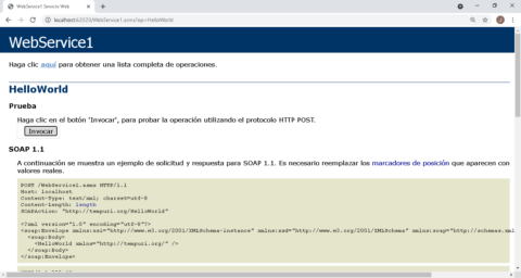 Crear un servicio Web ASP.NET (ASMX) con Microsoft Visual Studio | Operating systems, scripting ...