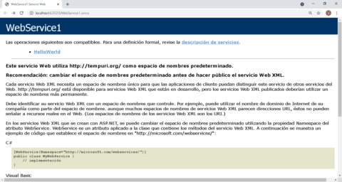 Crear un servicio Web ASP.NET (ASMX) con Microsoft Visual Studio | Operating systems, scripting ...