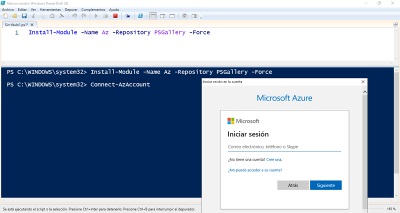 Instalación de Azure PowerShell en Windows mediante Install-Module ...