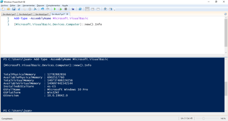 Obtener información sobre el equipo con Visual Basic desde PowerShell | Operating systems ...