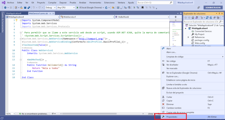 Crear un servicio Web ASP.NET (ASMX) con Microsoft Visual Studio, publicarlo en un servidor IIS ...