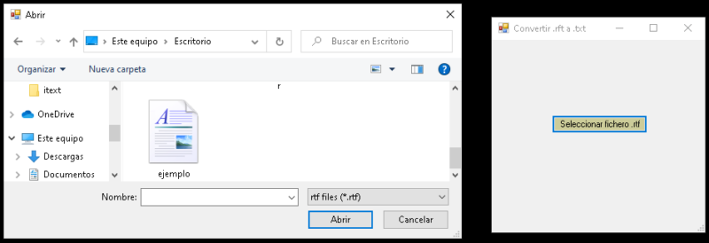 Crear Una Aplicación Simple En Powershell Que Pide Seleccionar Un Fichero Con Extensión Rtf Y Lo