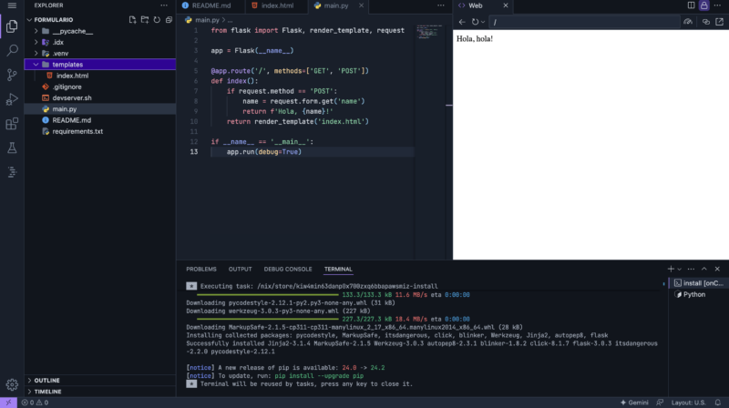 Manejar formularios en Python usando el framework Flask | Operating ...