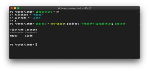 Distintas formas de trabajar con objetos en PowerShell (PSCustomObject, Select-Object, New ...