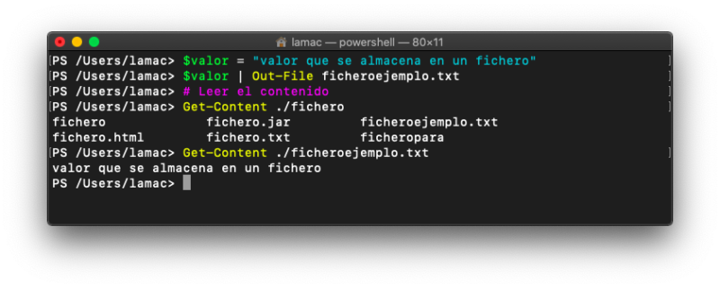 Ejercicios De Powershell Escribir En Un Fichero El Contenido De Una Variable Y Mostrar En
