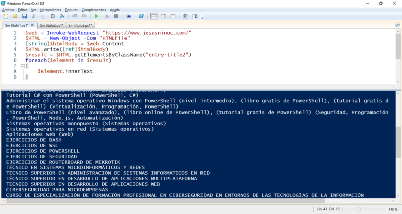 Analizar El Html De Un Sitio Web Desde Powershell Operating Systems Scripting Powershell And 4552