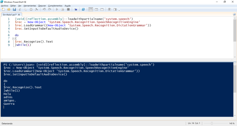 System Speech Recognition Dictationgrammar Operating Systems Scripting Powershell And